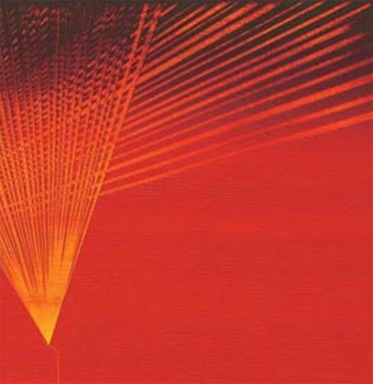 Sunil Gawde - Abstract, Suns Rays, Oil on Canvas, Red and Yellow by ...