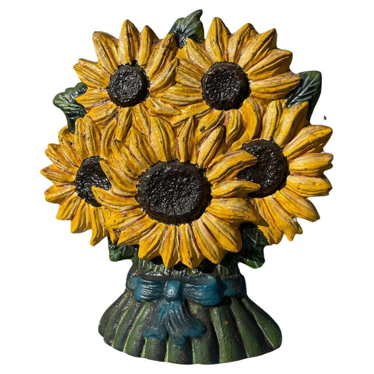 Sunny Days Old Vintage Sun Flower Sculpture at 1stDibs