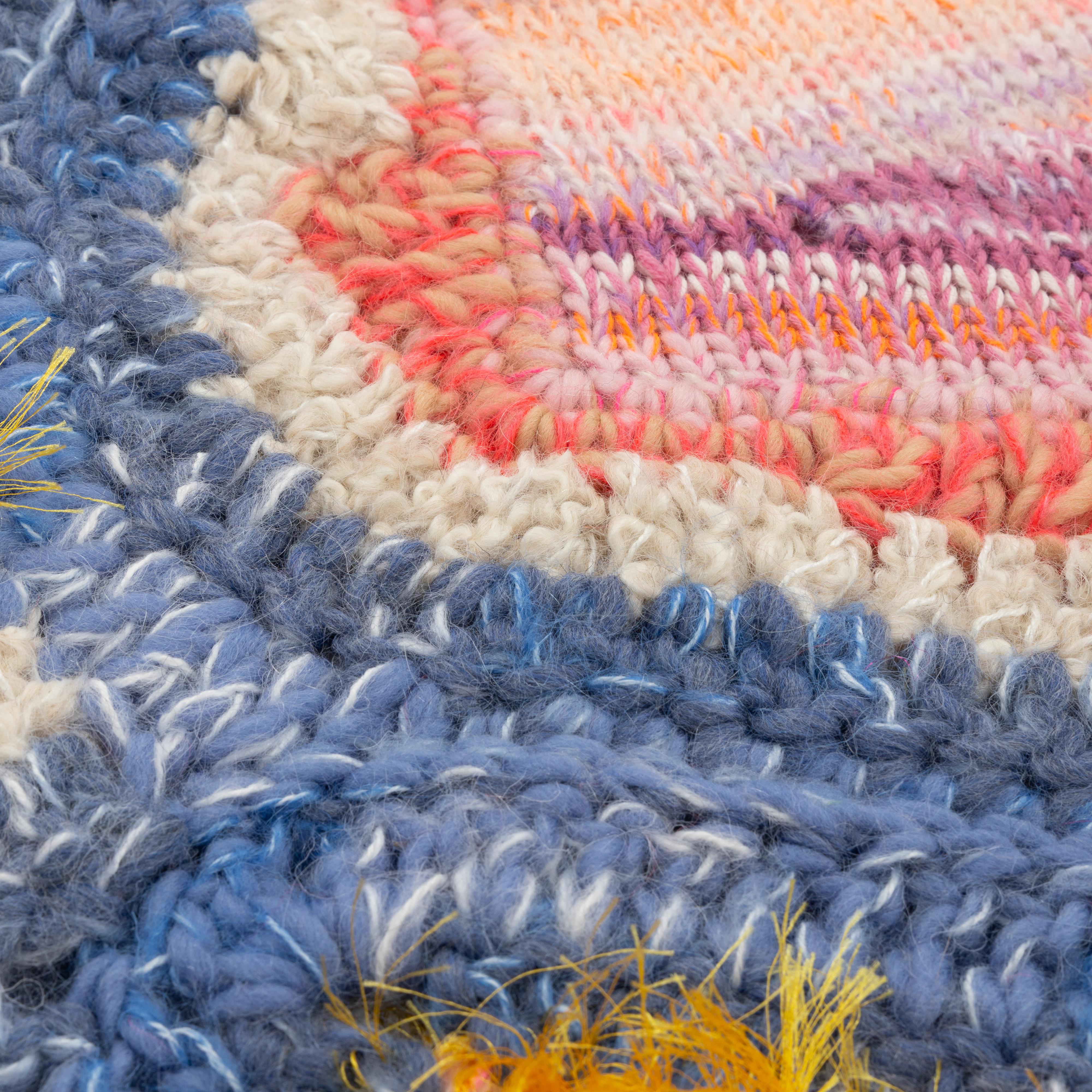 "Sunny Sky" Handcrafted Knit/Crochet Multicoloured Sky Landscape ...