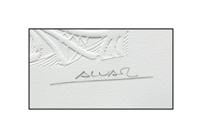 Sunol Alvar - Sunol Alvar Embossed Hand Signed Color Lithograph Modern ...