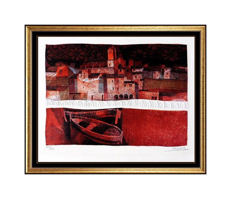 Sunol Alvar - Sunol Alvar Original Embossed Color Lithograph Hand ...