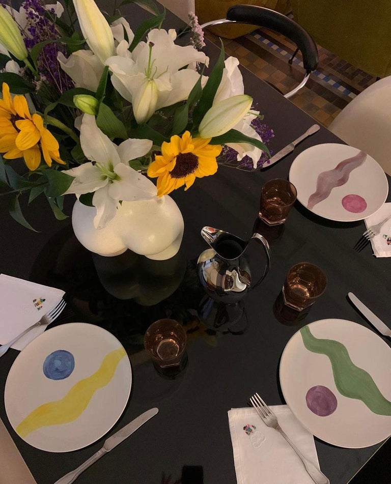 Sunset Hand Painted Plates Collection For Sale at 1stDibs