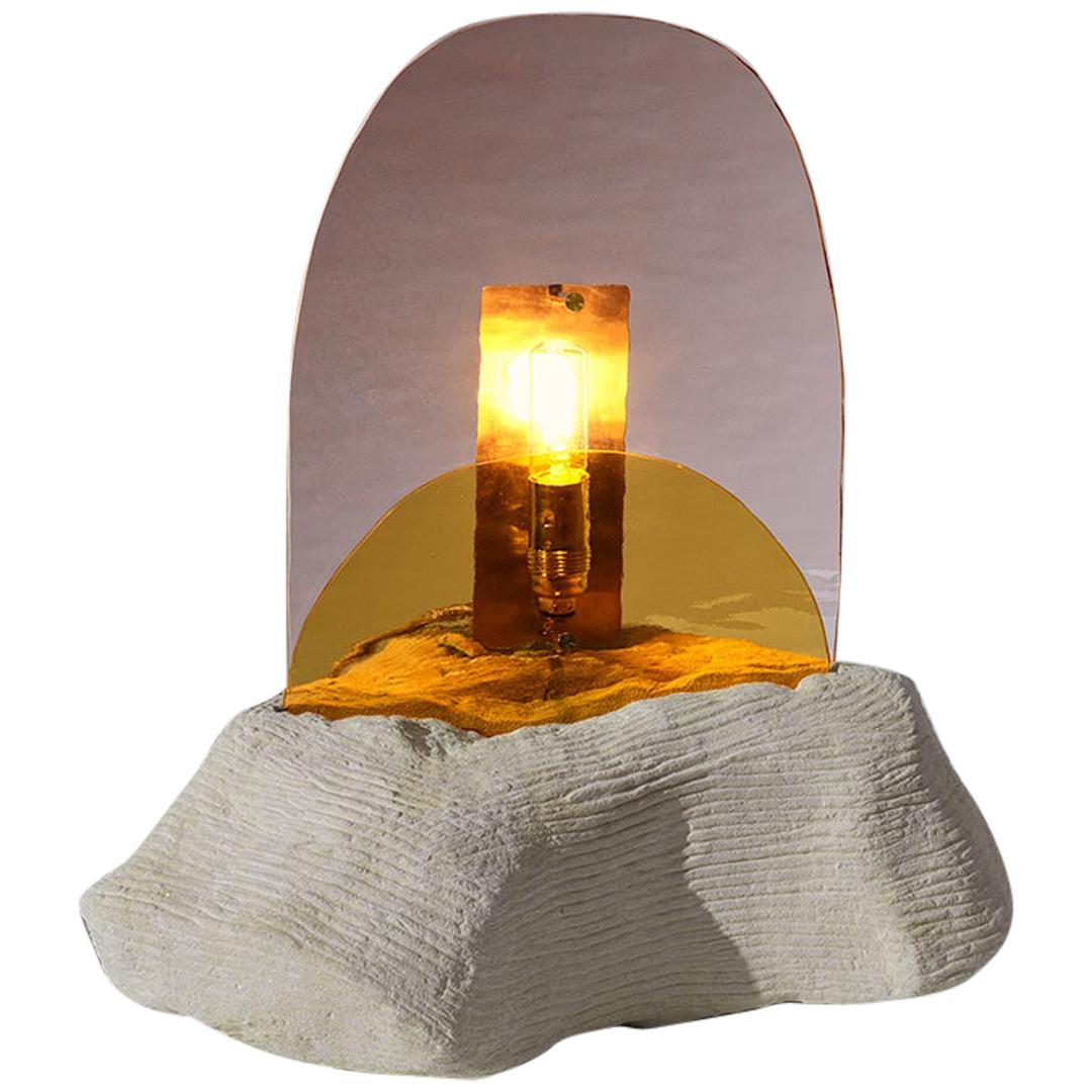 Set of 2 Black and White Cyclope Light Sculptures For Sale at 1stDibs