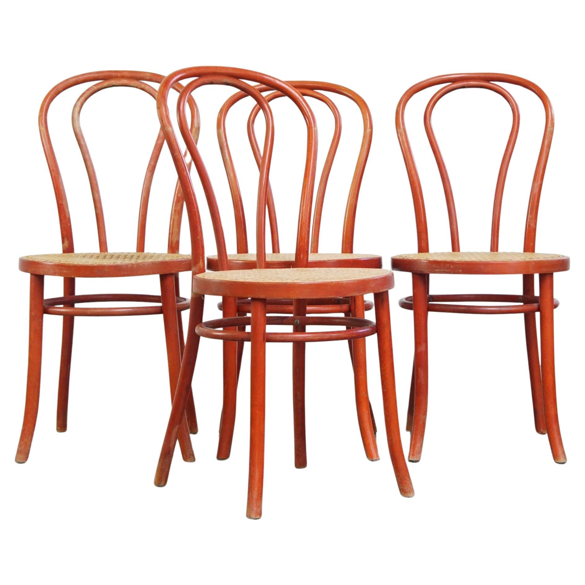 Elegant and graceful set of 2 Thonet design bistro chairs with arm ...