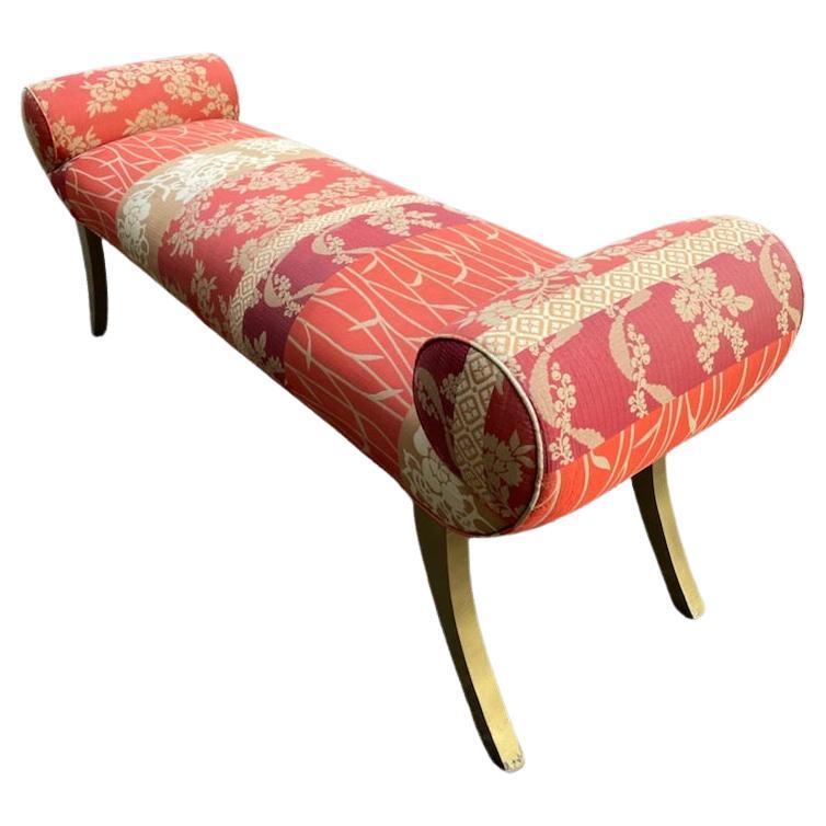 Glamorous Regency Mahogany Window Bench Recamier at 1stDibs