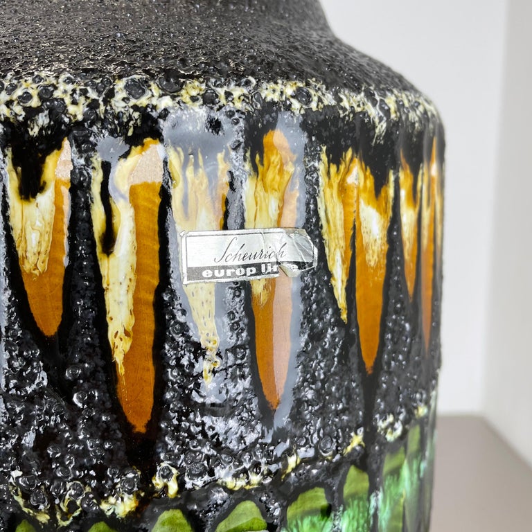 Super Color Crusty Fat Lava Blue Floor Vase Scheurich, Germany WGP ...