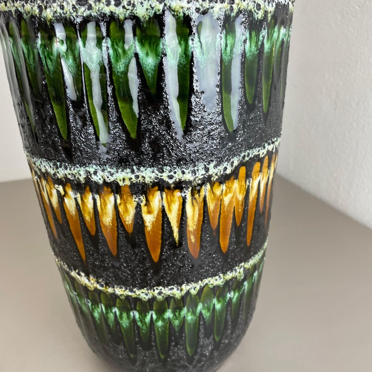 Super Color Crusty Fat Lava Blue Floor Vase Scheurich, Germany WGP ...