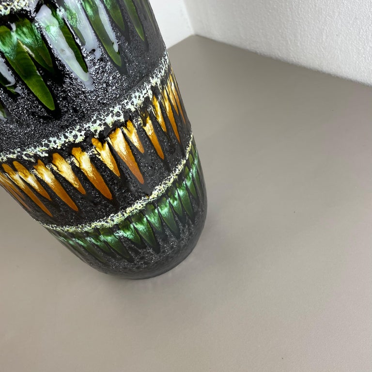 Super Color Crusty Fat Lava Blue Floor Vase Scheurich, Germany WGP ...