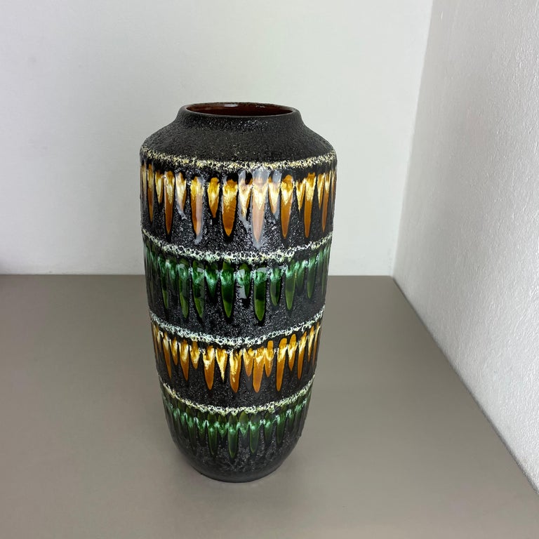 Super Color Crusty Fat Lava Blue Floor Vase Scheurich, Germany WGP ...