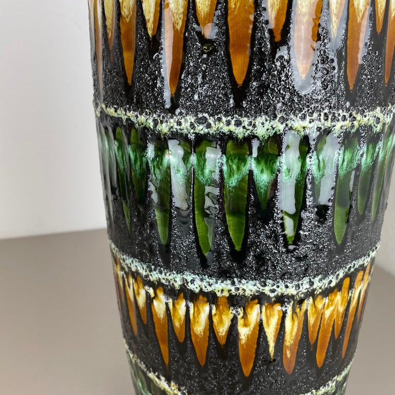 Super Color Crusty Fat Lava Blue Floor Vase Scheurich, Germany WGP ...