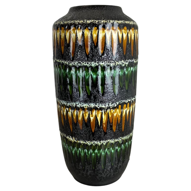 Super Color Crusty Fat Lava Blue Floor Vase Scheurich, Germany WGP, 1970s For Sale at 1stDibs