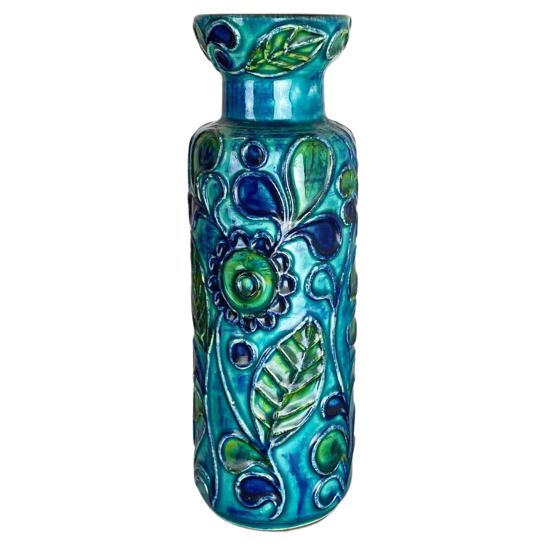 Super Colorful Fat Lava Pottery Vase by Bay Ceramics, Germany, 1950s ...