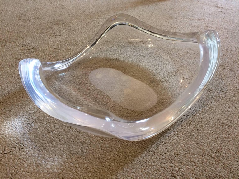 Super Cool Chunky Lucite Biomorphic Bowl at 1stDibs