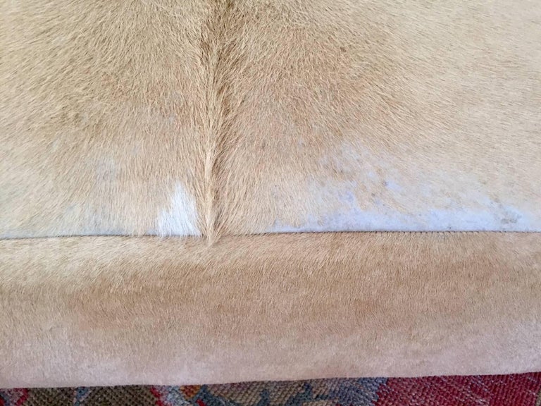 Super Cool Monumentally Large Cowhide Ottoman Coffee Table at 1stDibs ...