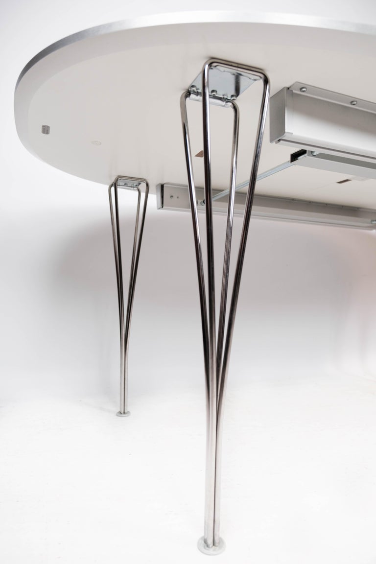Super Ellipse Dining Table with White Laminate Designed by Piet Hein ...