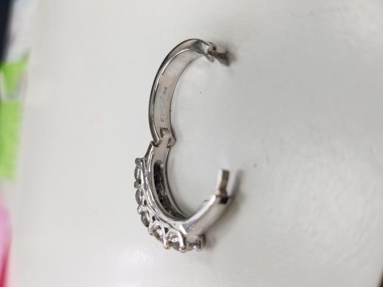 "Super Fit" Hinged 14 Karat White Gold 5 Diamond Wedding Ring at ...