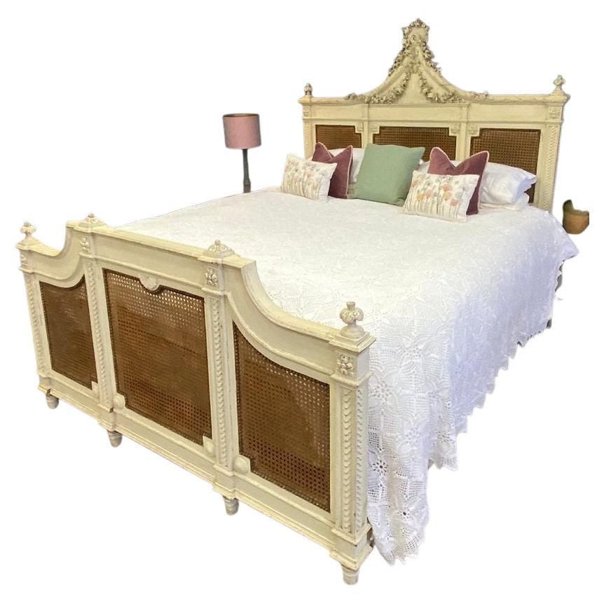 French Caned Bed by Kriger For Sale at 1stDibs