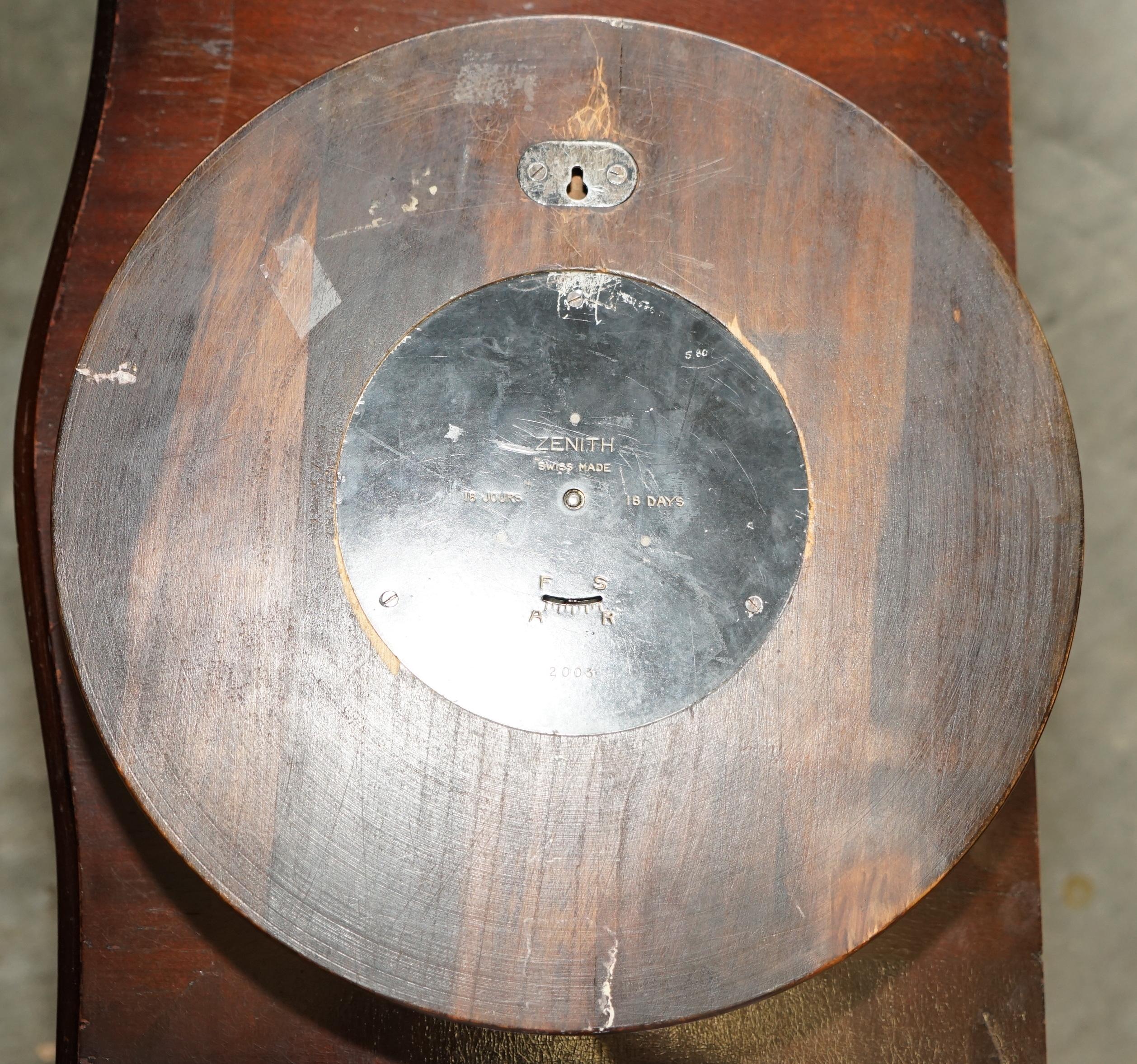 Super Rare Fully Restored 1920 Zenith Convex Wood and Bronze 18 Day ...