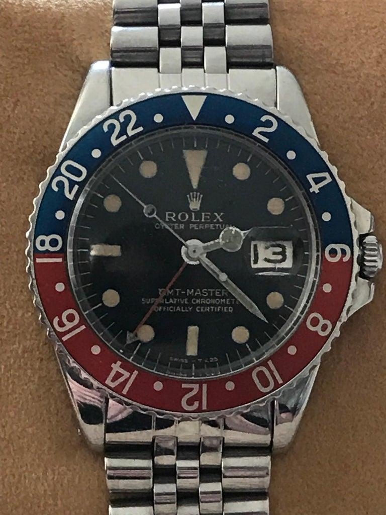 Super Rare Original 1966 Rolex GMT Master Pepsi Pan AM 1675 Little GMT ...