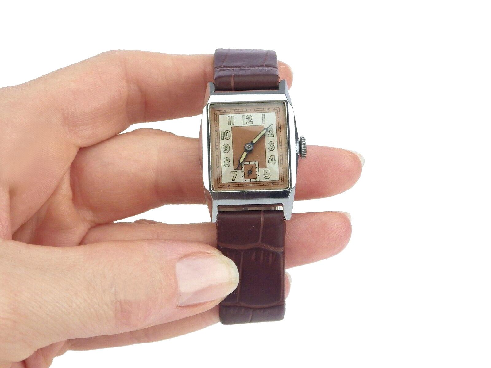 Superb 1930s Art Deco Gents Wristwatch, Newly Serviced at 1stDibs ...
