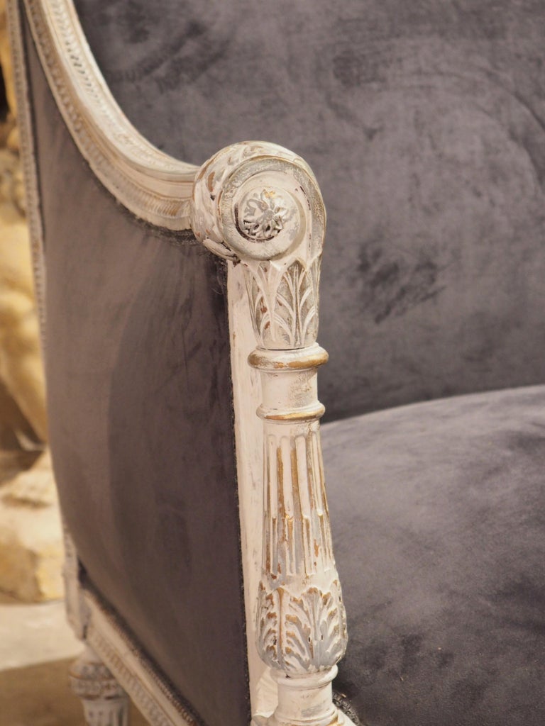 Superb 19th Century French Painted Louis XVI Style Canape at 1stDibs