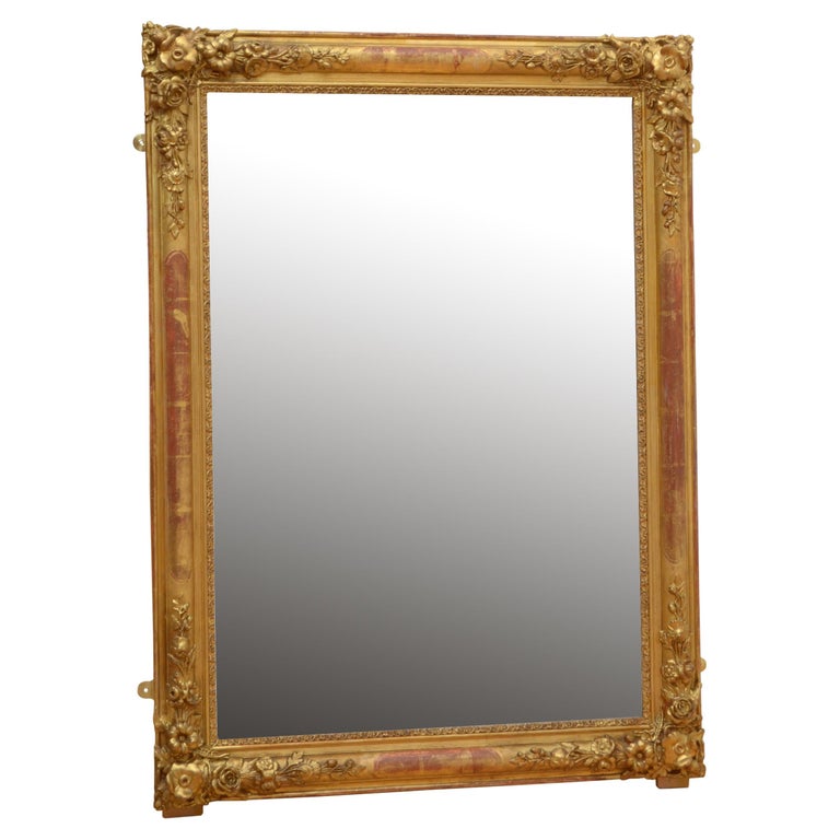 Superb 19th Century Giltwood Wall Mirror For Sale at 1stDibs