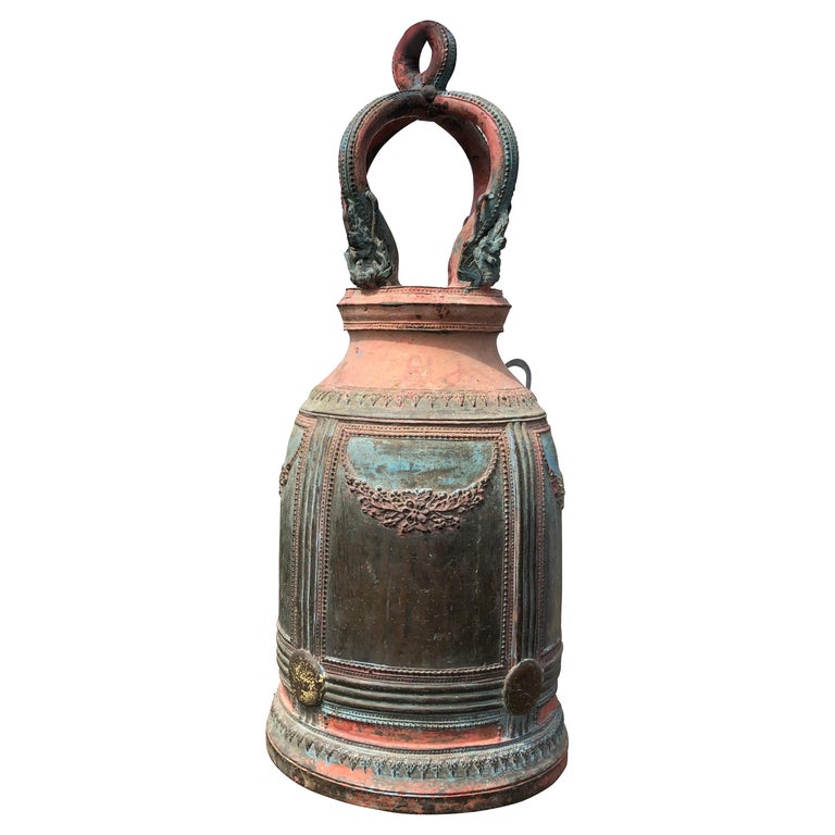 Superb Antique Bronze Bell in Original Paint and Resonating Sound at ...