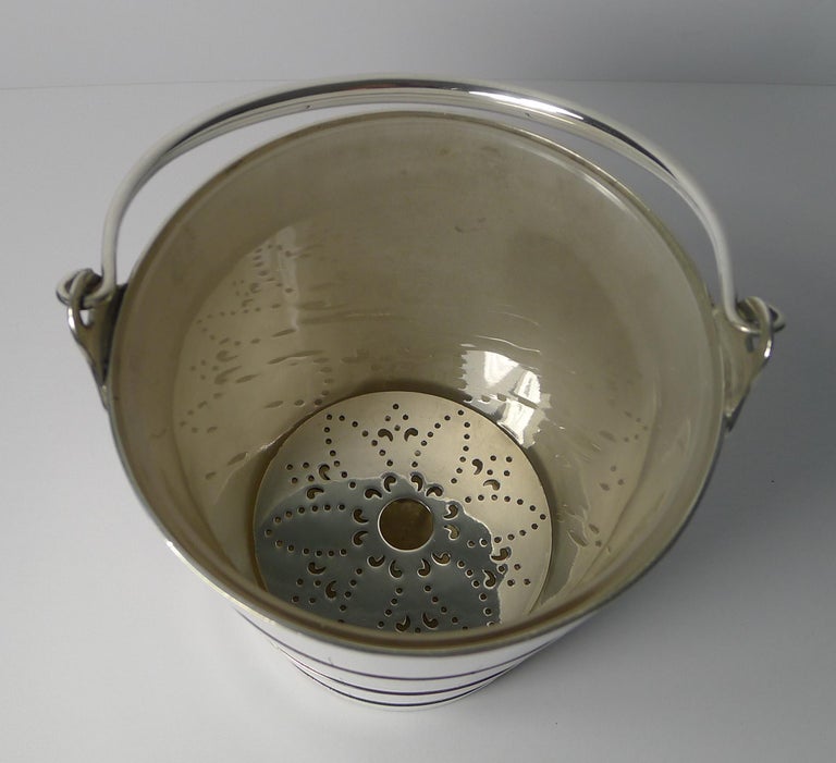 Superb Antique English Ice Bucket or Pail by Atkin Brothers, circa 1910 ...