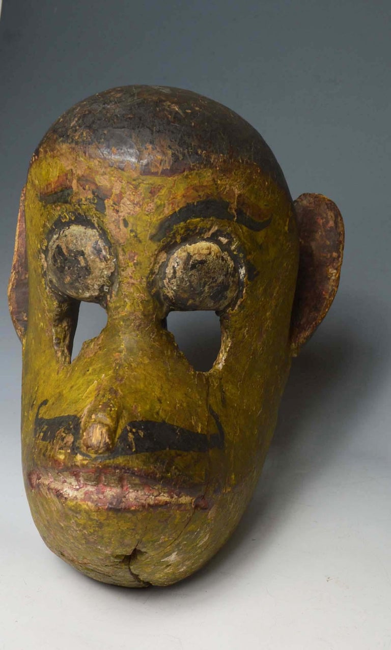 Superb Antique Nepalese Temple Mask of Hanuman the Monkey God For Sale ...