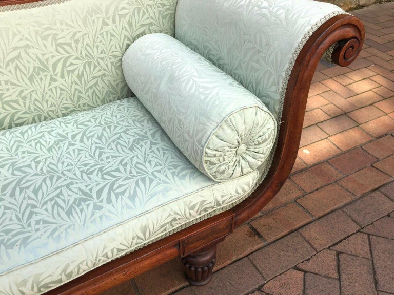 Superb Antique William IV Mahogany Sofa Settee Silk, 19th Century at ...