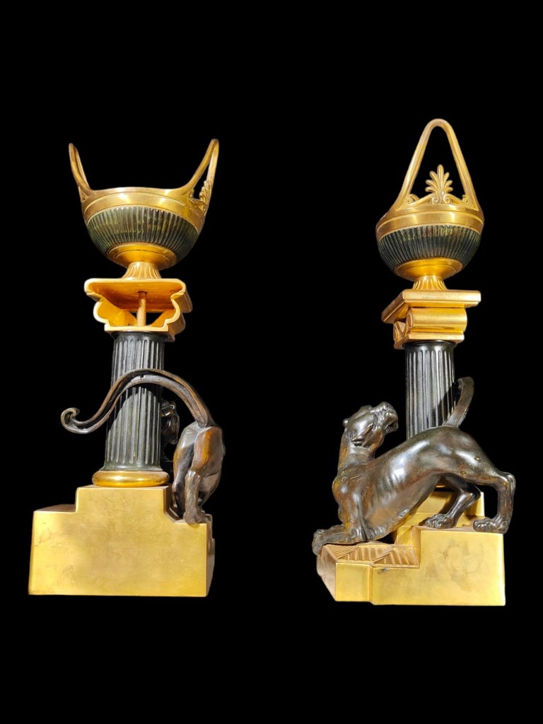 Superb Art Deco Bronzes with Panthers, 1920 For Sale at 1stDibs