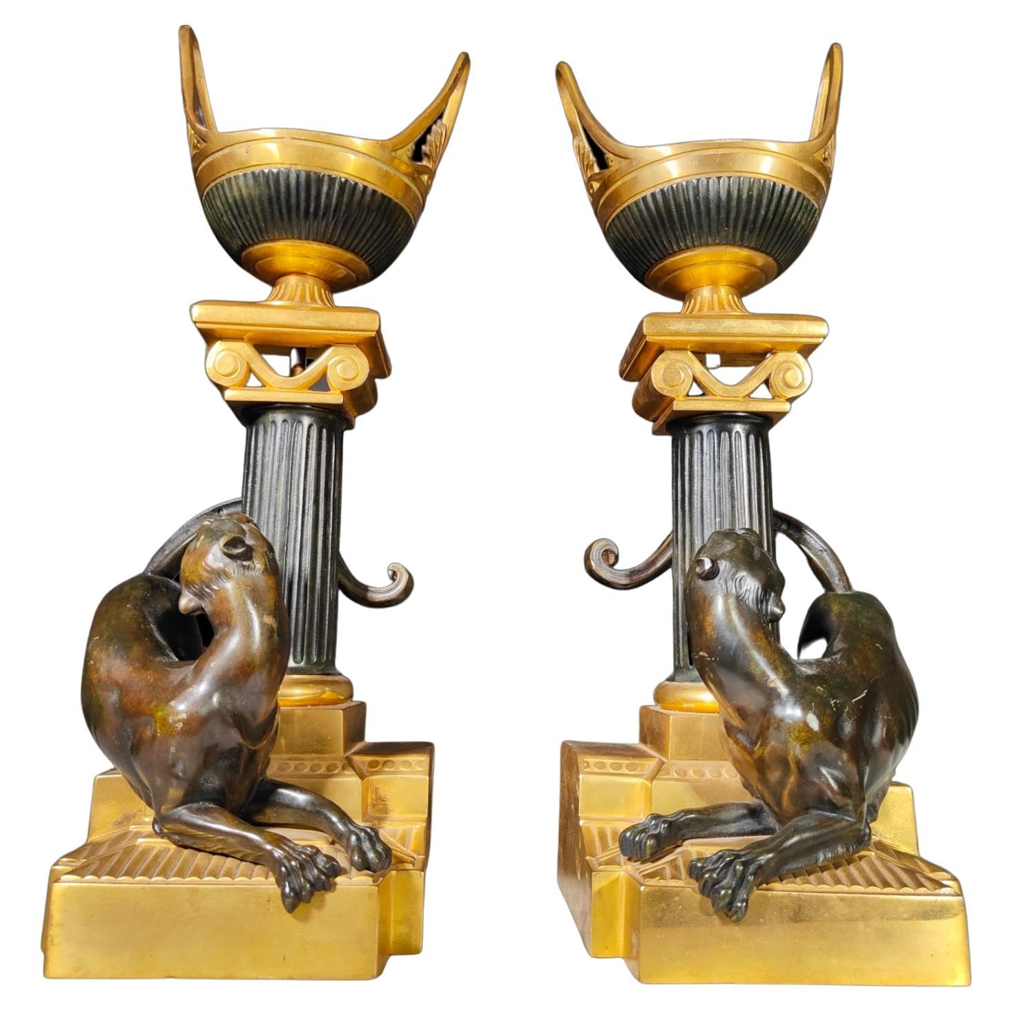 Superb Art Deco Bronzes with Panthers, 1920 For Sale at 1stDibs