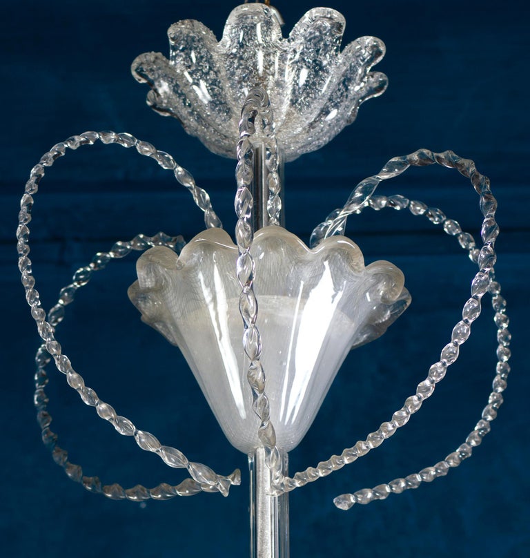 Superb Art Deco Ninfea Murano Glass Chandelier by Barovier Italy, 1940 ...