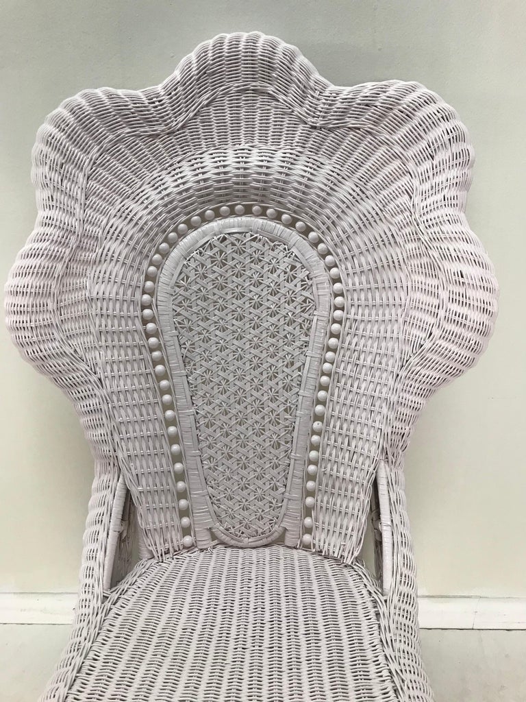 Superb Blush Pink Scallop Victorian Wicker Chair at 1stDibs | pink ...