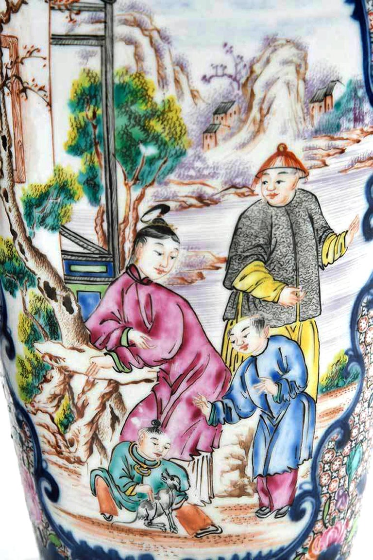 Superb Chinese Export Porcelain Mandarin Vases and Covers, circa 1780 ...