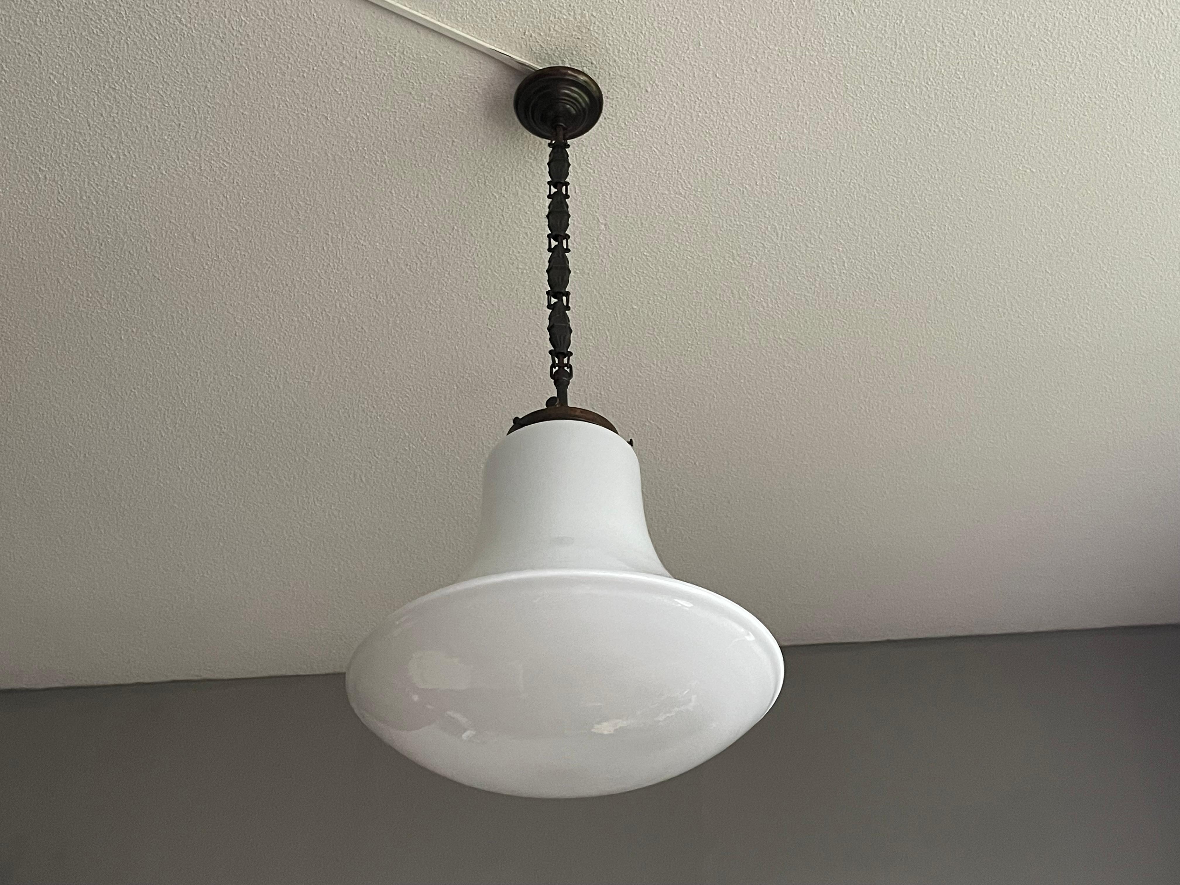 Superb Condition Industrial Arts and Crafts Pendant Light Peter Behrens ...