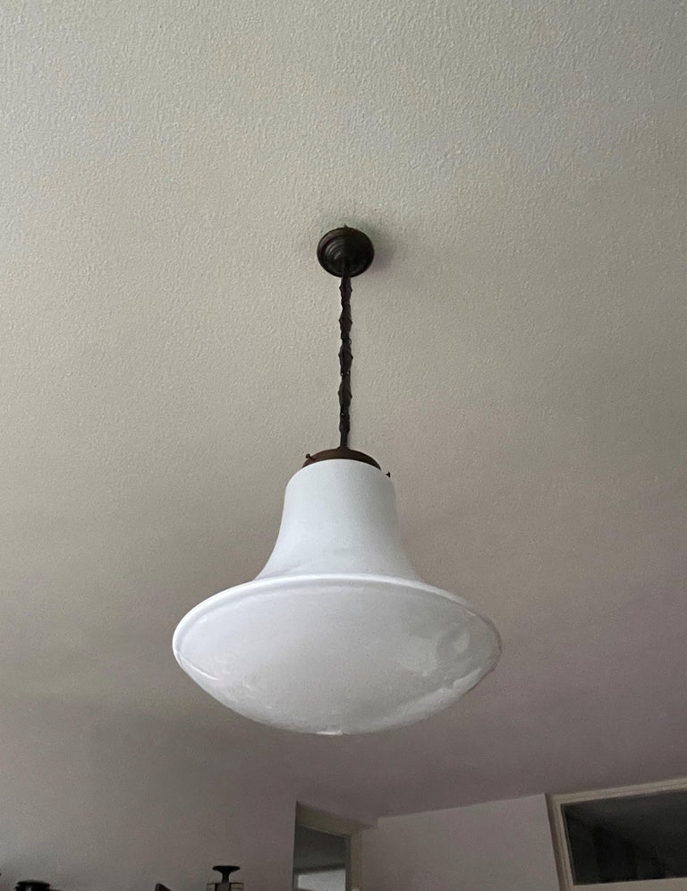 Superb Condition Industrial Arts and Crafts Pendant Light Peter Behrens ...