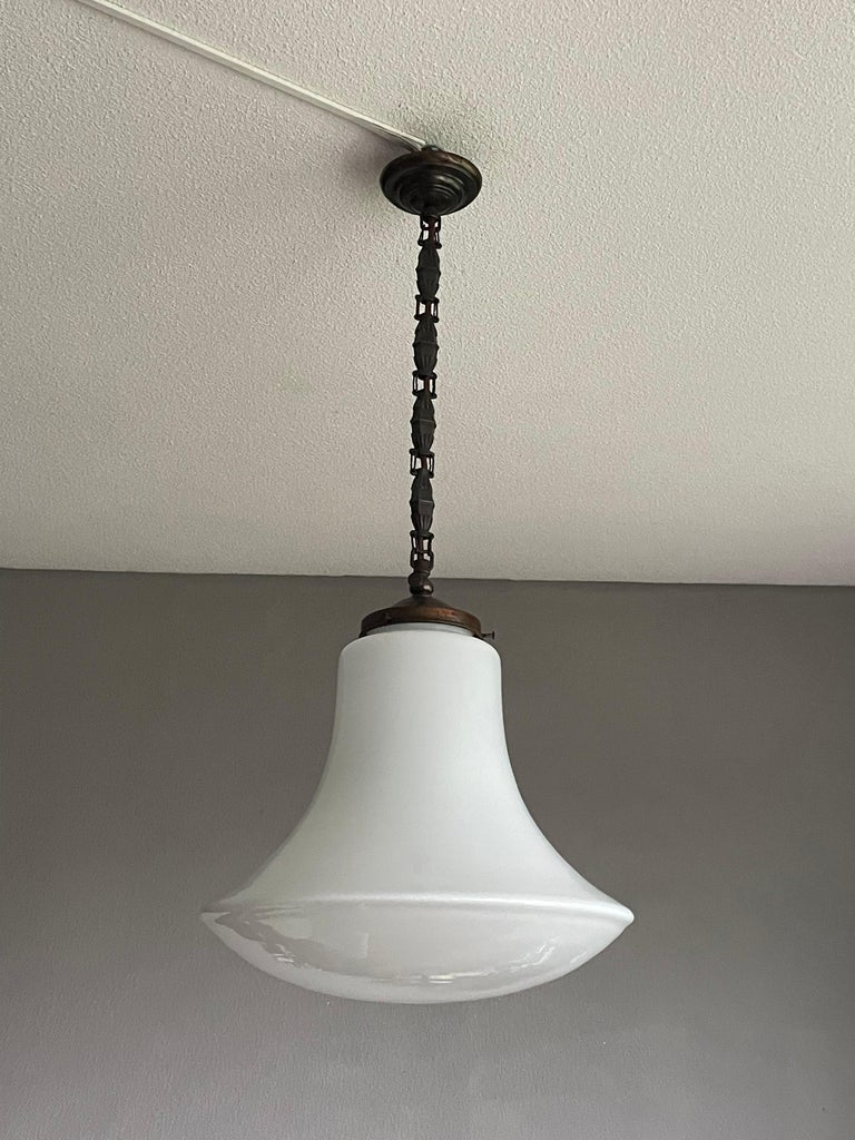 Superb Condition Industrial Arts and Crafts Pendant Light Peter Behrens ...