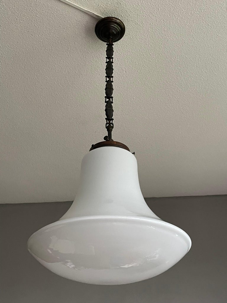 Superb Condition Industrial Arts and Crafts Pendant Light Peter Behrens ...