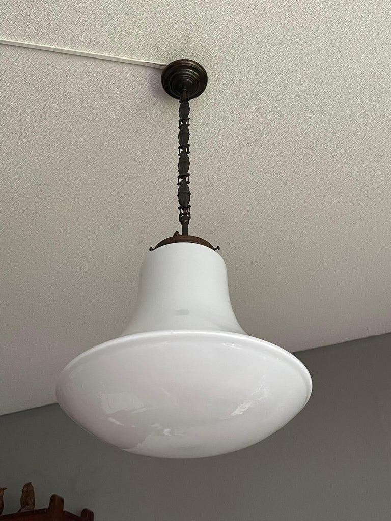 Superb Condition Industrial Arts and Crafts Pendant Light Peter Behrens ...