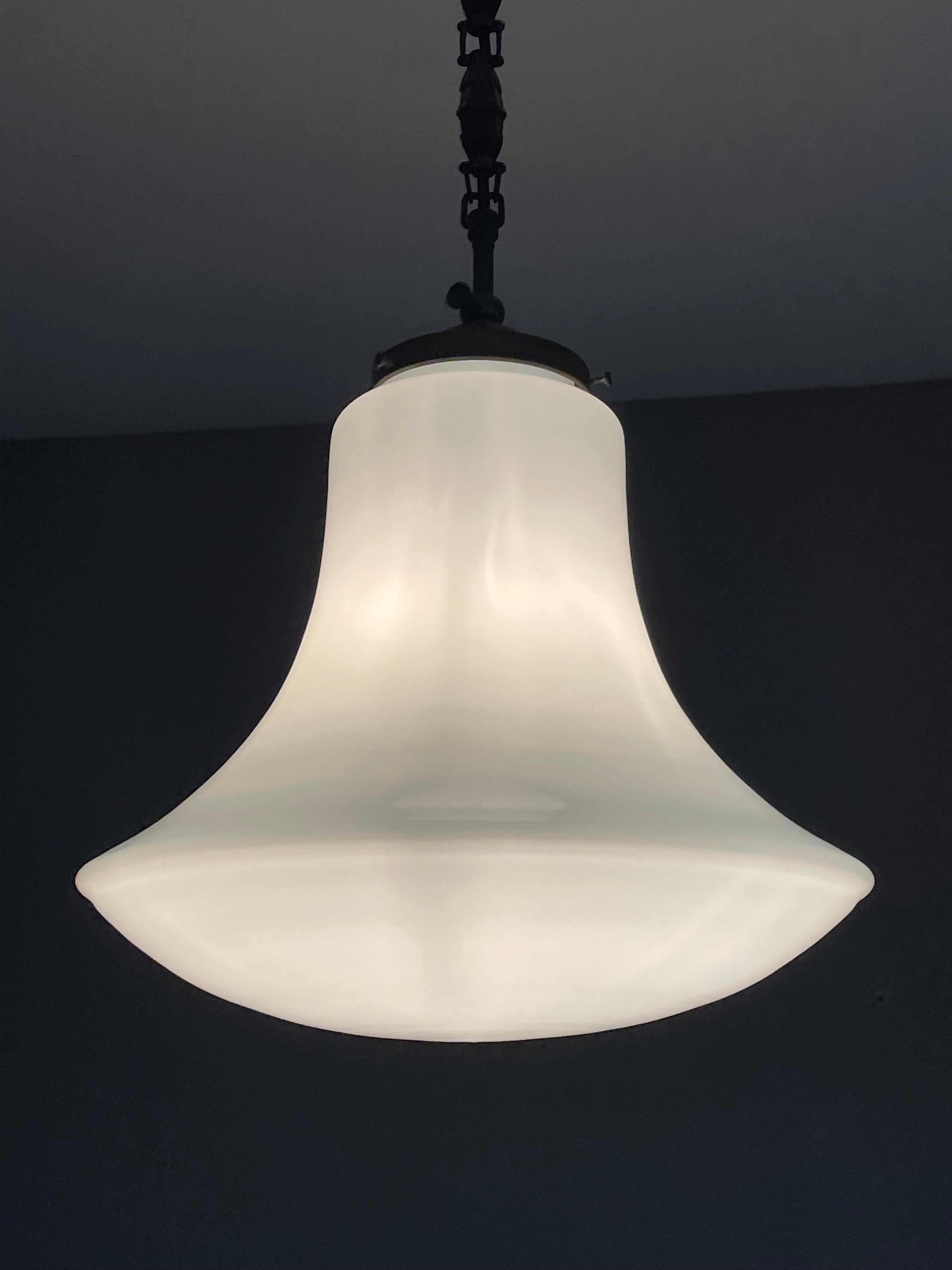 Superb Condition Industrial Arts and Crafts Pendant Light Peter Behrens ...