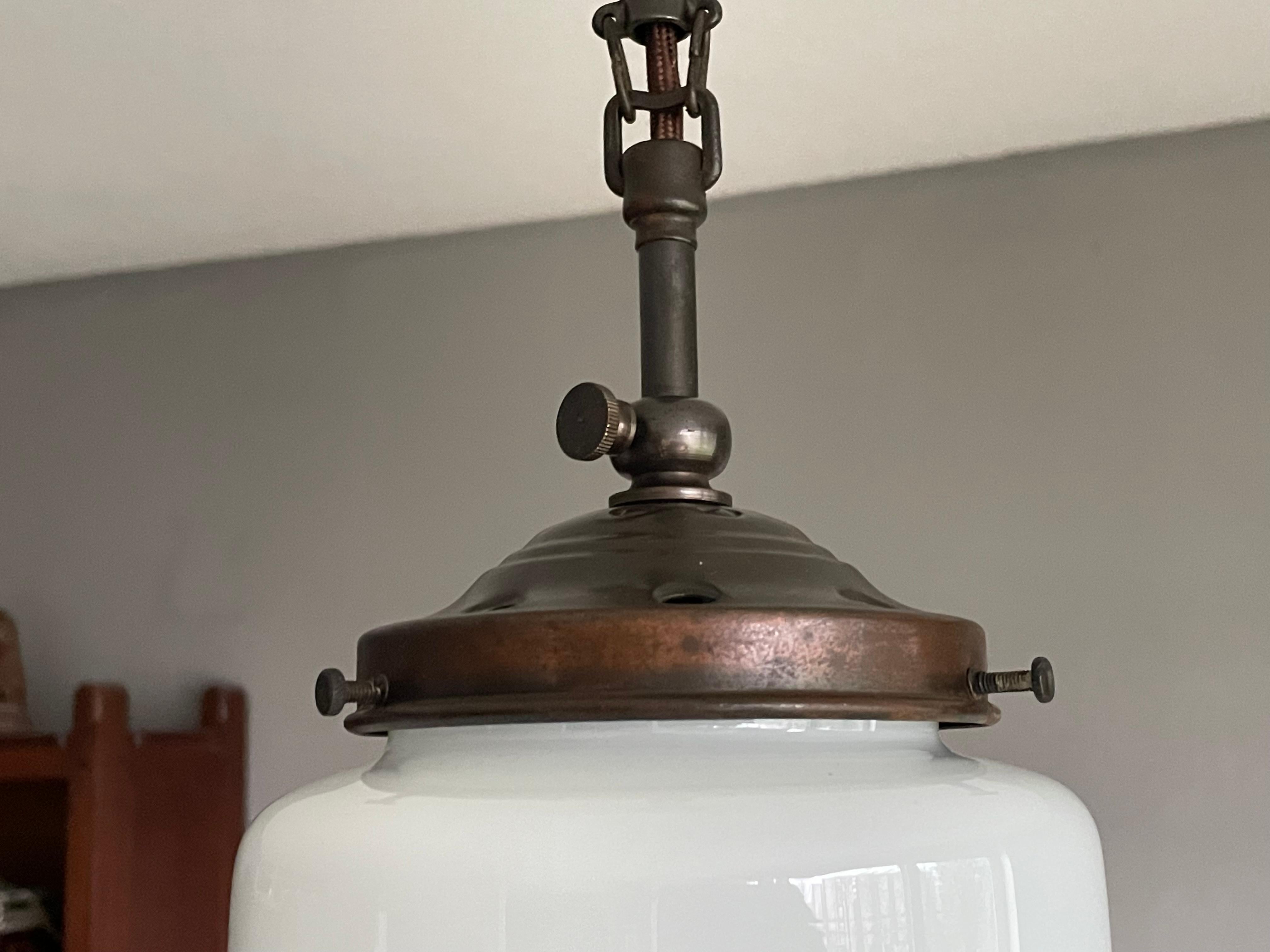Superb Condition Industrial Arts and Crafts Pendant Light Peter Behrens ...