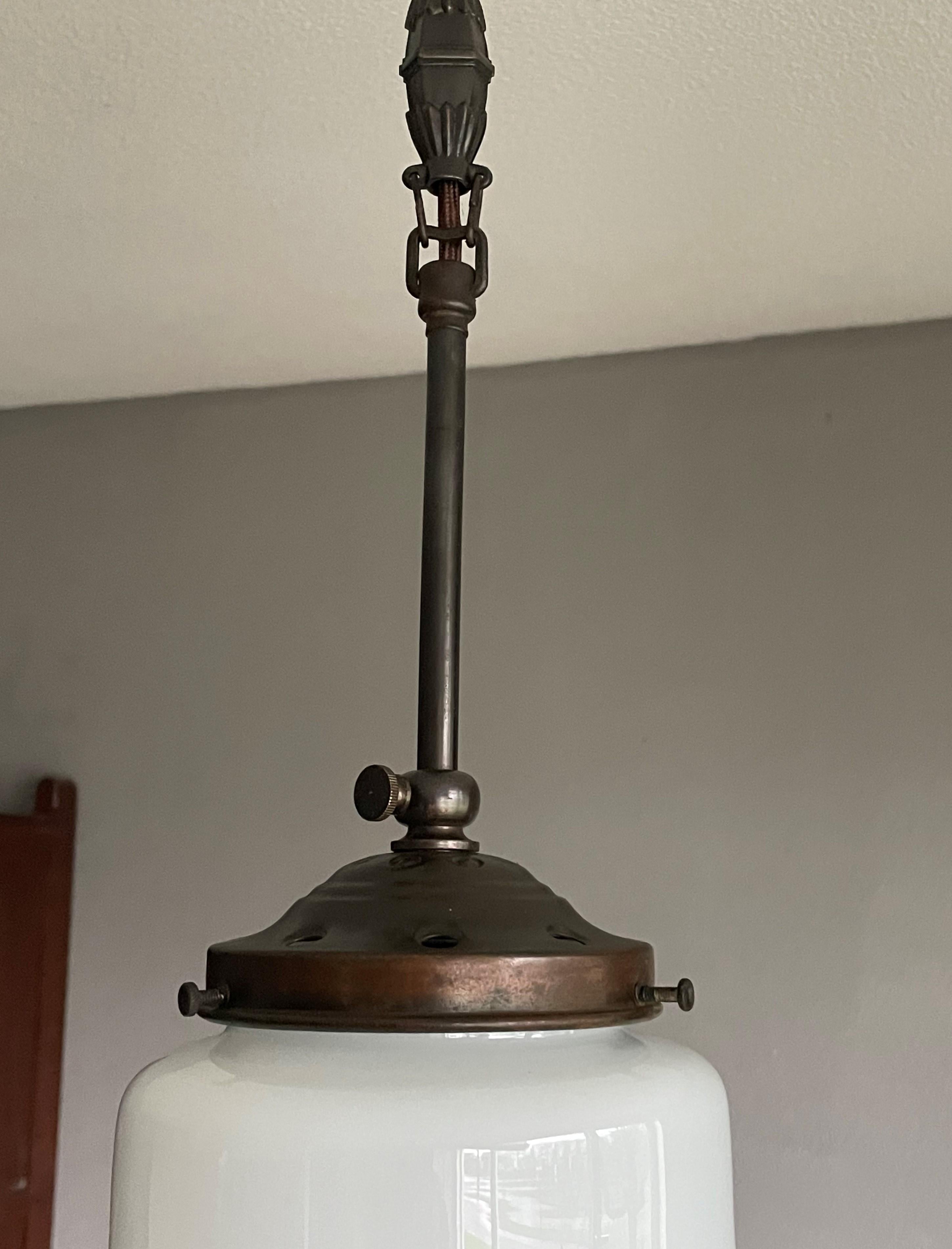 Superb Condition Industrial Arts and Crafts Pendant Light Peter Behrens ...