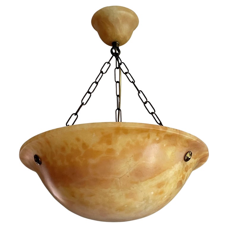 Superb Creation of Mother Nature Alabaster Pendant and Canopy w ...