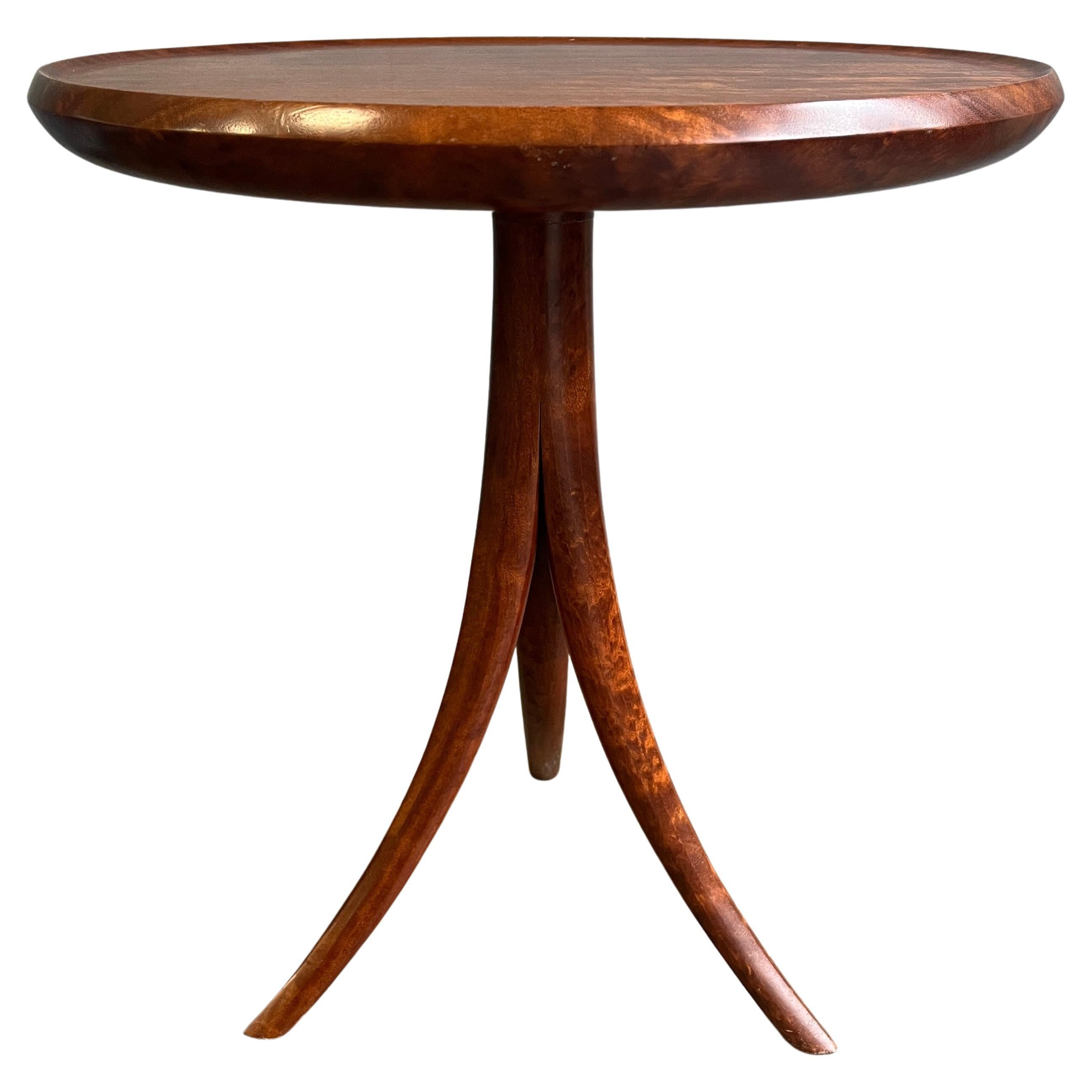 Superb David N. Ebner Studio Craft Tripod Wine Table For Sale at 1stDibs