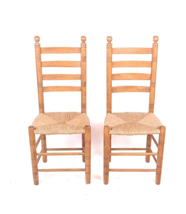 Superb Early American Shaker Style high back Chairs set of 8 For Sale ...