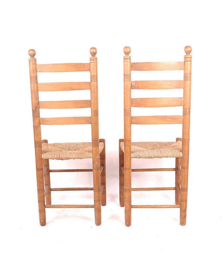 Superb Early American Shaker Style high back Chairs set of 8 For Sale ...