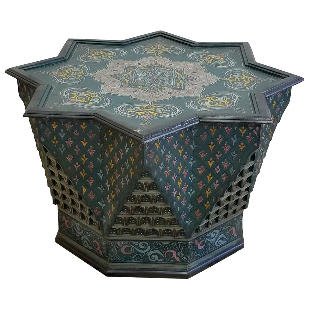 Superb Hand Paint Coffee or Cocktail Star Table From Morocco For Sale ...