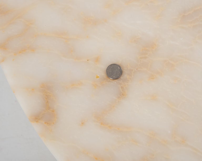 Superb Hollywood Regency Round Alabaster Coffee Table on a Drum Base at ...