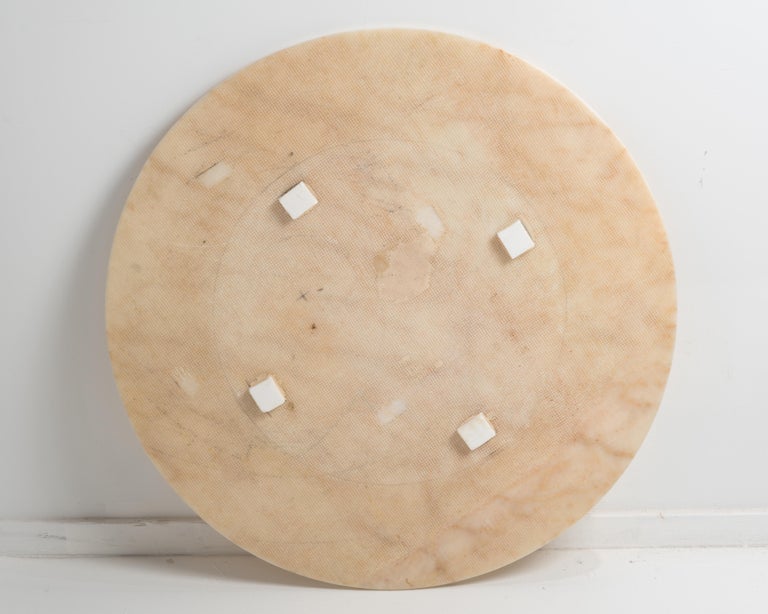 Superb Hollywood Regency Round Alabaster Coffee Table on a Drum Base at ...